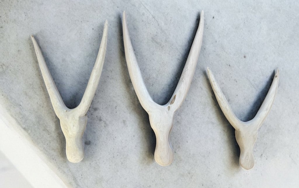 Medium Hand Crafted Wooden Cow Head Wall Décor